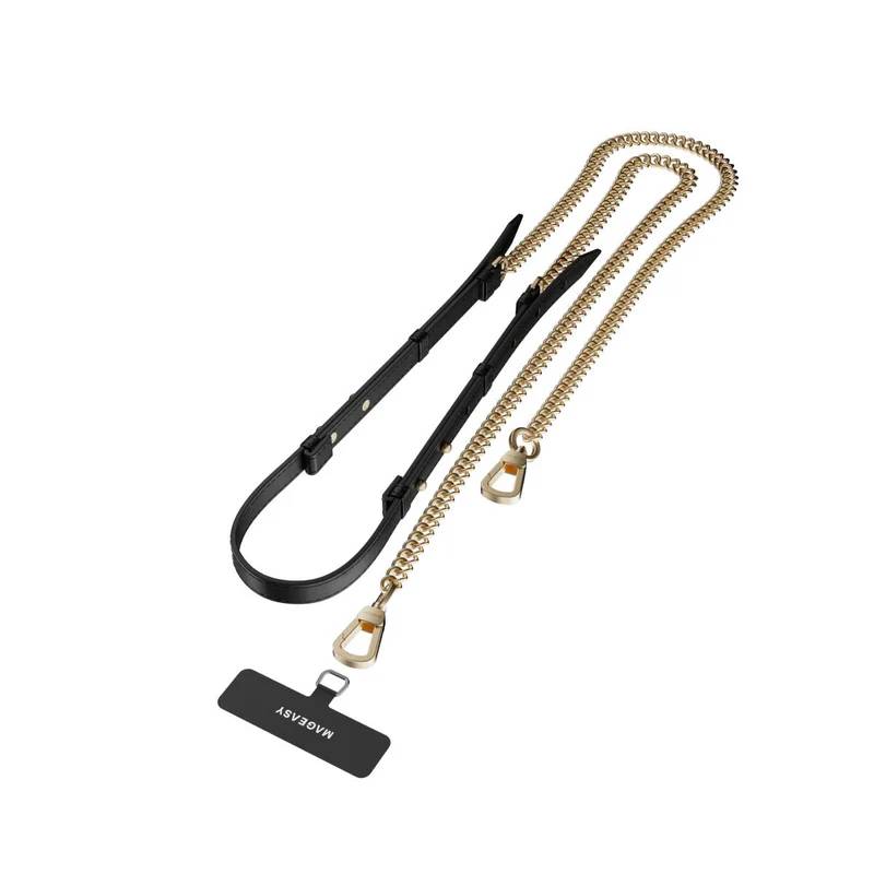 MagEasy Leather Chain Strap - Modern + Strap Card
